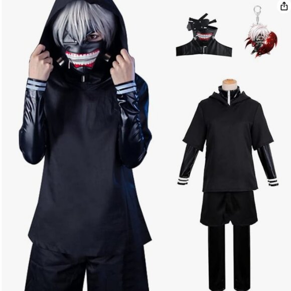 HNZQE | Other | Hnzqe Anime Ken Kaneki Cosplay Costume 6pcs Unisex Size ...